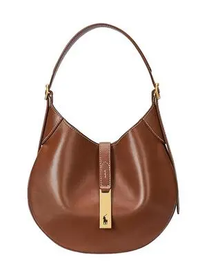 Polo Ralph Lauren Polo Id Leather Small Shoulder Bag - Brown