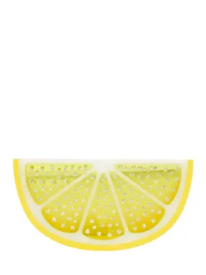 AQUAZZURA Gin Tonic Crystal-embellished Clutch - Yellow