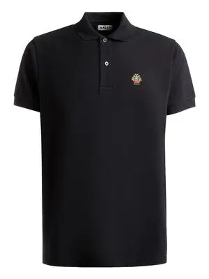 Bally Logo-patch Organic Cotton Polo Shirt - Black