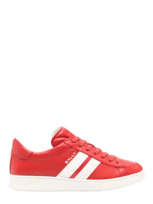 Bally Tennis Leather Sneakers - Red