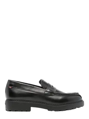 Bally Logo-debossed Leather Loafers - Black