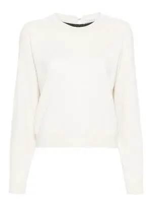 Brunello Cucinelli Monili Chain Cashmere Jumper - Neutrals