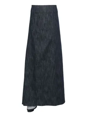 Brunello Cucinelli Denim Maxi Skirt - Blue