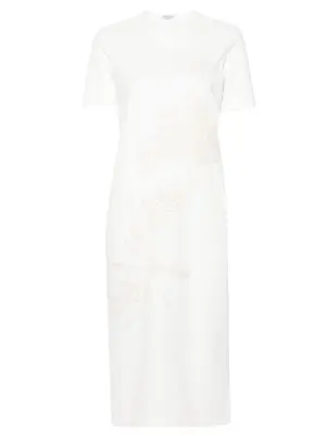 Brunello Cucinelli Sequin-embellished Midi Dress - White