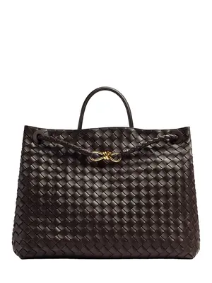 Bottega Veneta Large Intrecciato Andiamo Top Handle Bag - Fondant