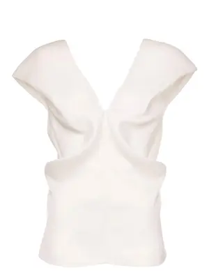 Khaite Ami Silk Top - White