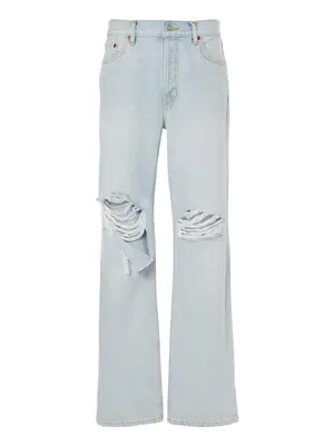 RE/DONE Loose Long Straight Jeans - Blue