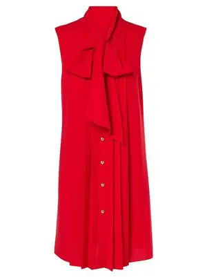 Carolina Herrera Tie-neck Mini Dress - Red