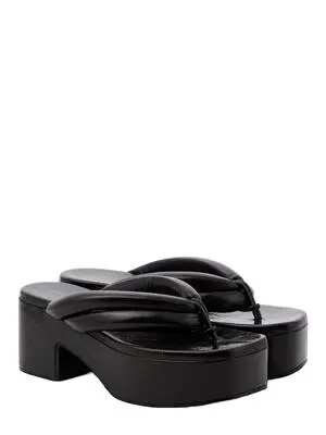 Dries Van Noten Leather Platform Sandals - Brown