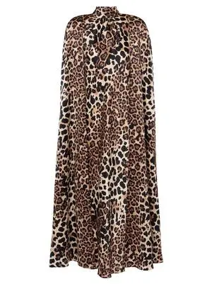 RODARTE Rodarte Leopard-Print Silk Charmeuse Gown