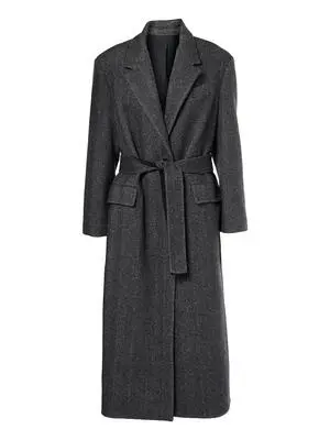 Brunello Cucinelli Wool And Cashmere Overcoat - Grey