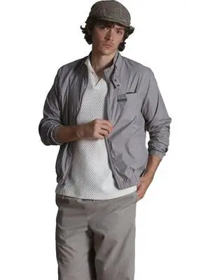 MEMBERS ONLY Members Only Packable Windbreaker Jacket Light Grey