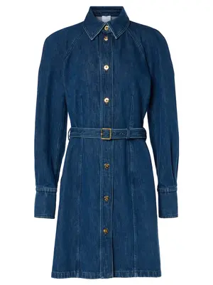 Patou Denim Shirt Dress - Blue