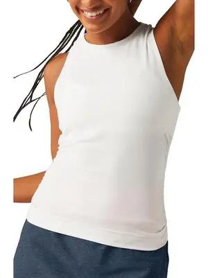 Beyond Yoga Featherweight Ruched Tank Top - Cloud White