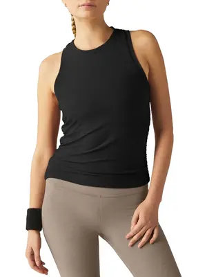 Beyond Yoga Beyond Yoga Featherweight Ruched Tank Top Darkest Night