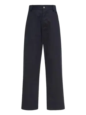 Bottega Veneta Cotton Twill Straight Pants - Blue