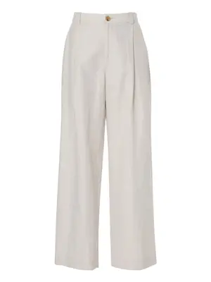 Vince High-rise Wide-leg Pants - White