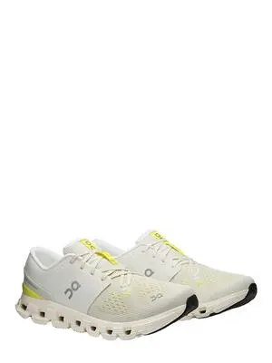 On Cloud X 4 Training Sneakers - Ivory/lime