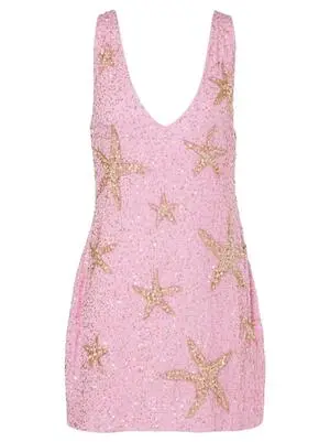 Rixo Christabel Sequined Minidress - Pink