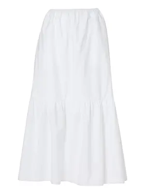 PATOU Patou Tiered Cotton Maxi Skirt