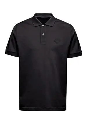 Prada Piqué Polo Shirt - Black
