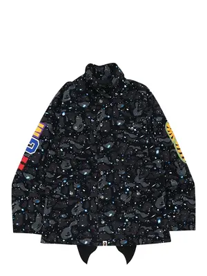 A BATHING APE Space Camo Shark M-65 - Black