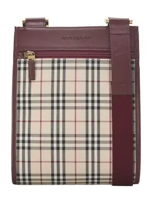 Burberry Check Jacquard Canvas Crossbody Bag - Beige