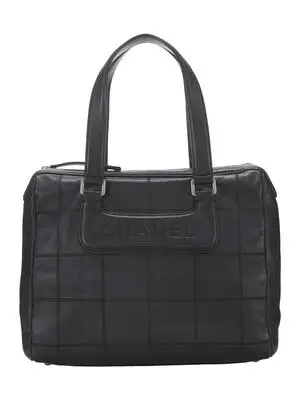 Chanel Calfskin Chocolate Bar Tote - Black