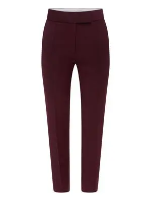 Alex Perry Cropped Wool Straight-leg Pants - Burgundy