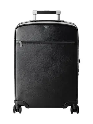 SERAPIAN Leather Spinner Cabin Suitcase - Black