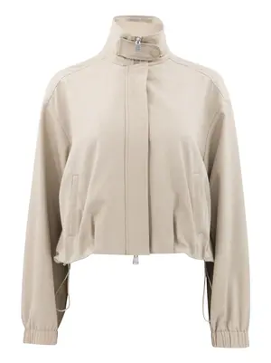 Simkhai Geniveve Cropped Track Jacket - Neutrals