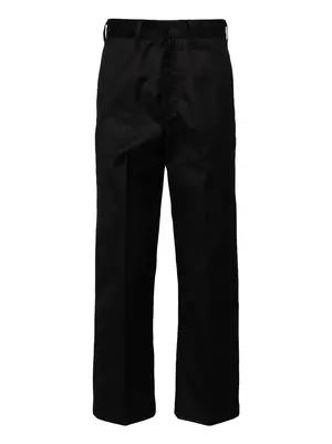 SAINT MXXXXXX Pressed-crease Straight-leg Trousers - Black