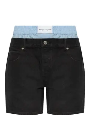 Alexander Wang Cotton Denim Shorts - Black