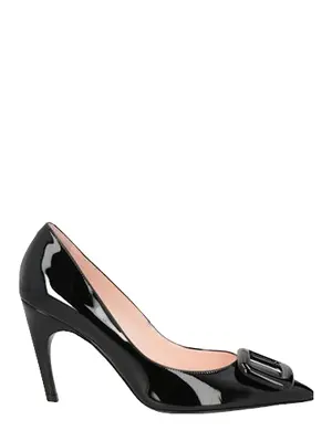 ROGER VIVIER Pumps In Leather With Appliqués - Black