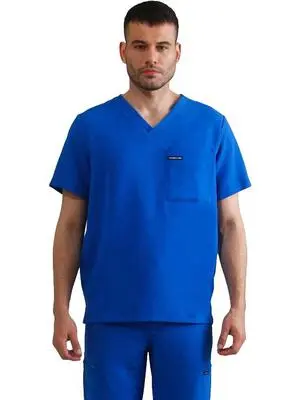 MEMBERS ONLY Brighton 3-pocket Scrub Top - Royal Blue