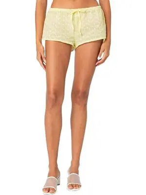 EDIKTED EDIKTED Eyelet Tie Waist Shorts
