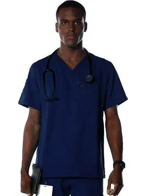 MEMBERS ONLY Members Only Manchester 3-Pocket Scrub Top Navy