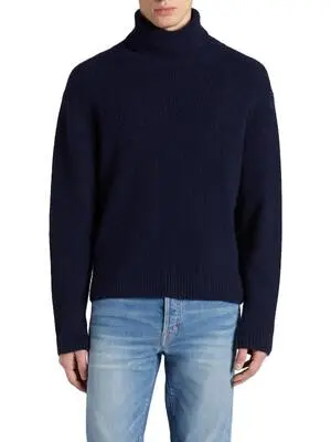 TOM FORD Brushed Cashmere And Silk Turtleneck Sweater - Hb808 Moonlight Ocean