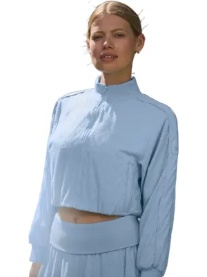 ALO Cropped Full Zip Jacket