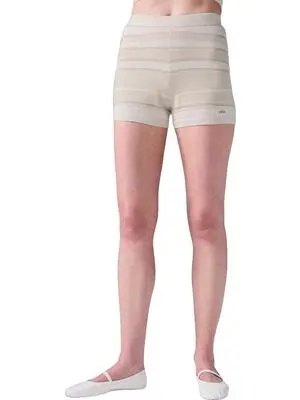 Alo Yoga Sport Play High-waist Knit Short - Ivory/alabaster