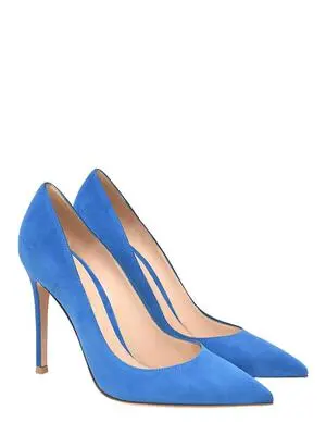 GIANVITO ROSSI 105 Pumps - Blue Suede