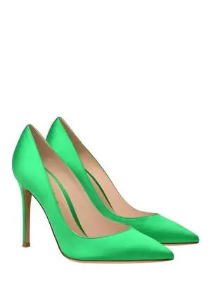 GIANVITO ROSSI Gianvito 105 Pumps Green Satin