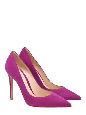 GIANVITO ROSSI 105 Pumps - Pink Suede