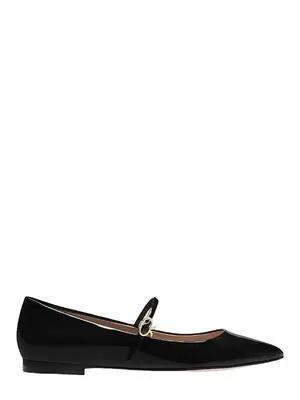 GIANVITO ROSSI Ribbon Jane Flat - Black Calf Leather