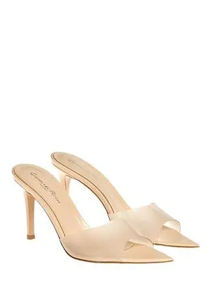 GIANVITO ROSSI Elle 85 Mules - Neutrals