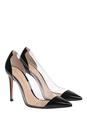 GIANVITO ROSSI Plexi Pumps - Black Patent Leather