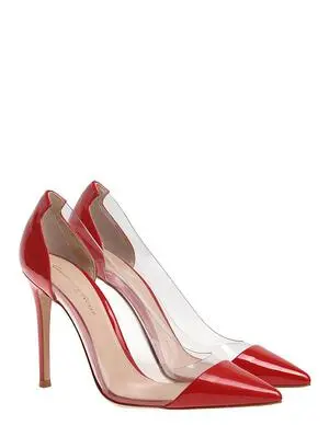 GIANVITO ROSSI Gianvito Rossi Plexi Pumps Dark Red