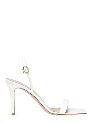 GIANVITO ROSSI Ribbon Stiletto 85 Sandals - White Calf Leather