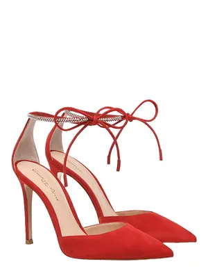 GIANVITO ROSSI Gianvito Rossi Montecarlo D'Orsay Ankle Pumps Red