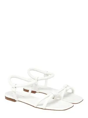 GIANVITO ROSSI Juno 05 Flat Sandals - White Leather